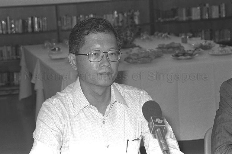 Minister of State for Education Dr Tay Eng Soon holding a