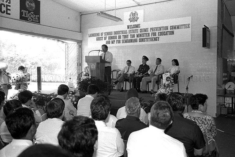 Official speaking at the launch of Senoko Industrial Estate