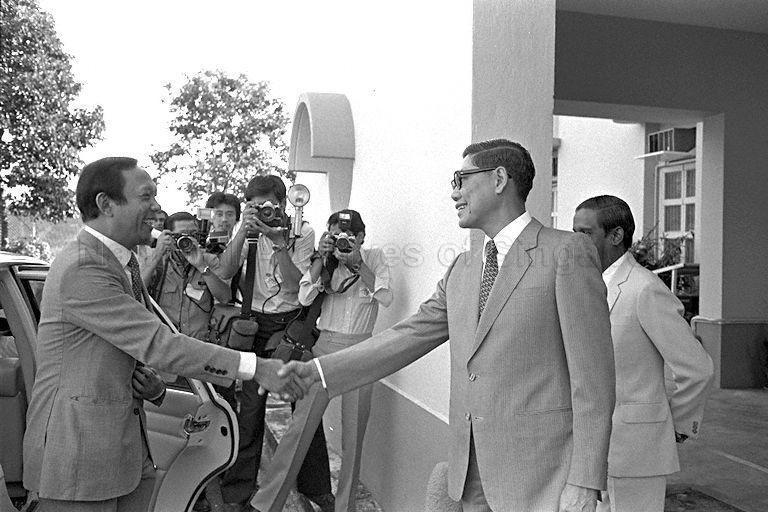 Minister for Home Affairs Chua Sian Chin (right) welcoming