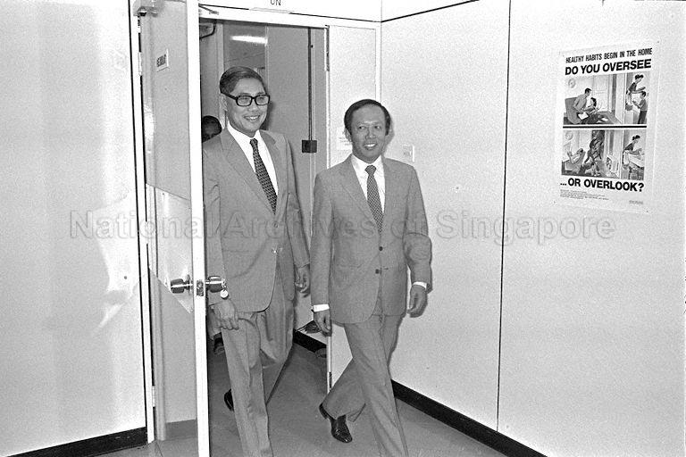 Minister for Home Affairs Chua Sian Chin (left) accompanying