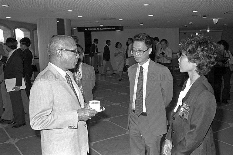 President C V Devan Nair with Permanent Secretary to