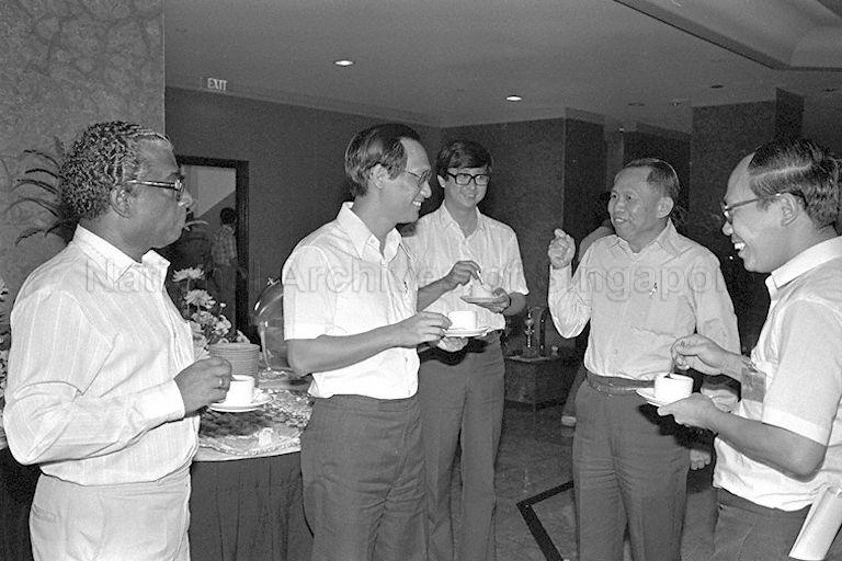 Minister without Portfolio Lim Chee Onn (second from left)