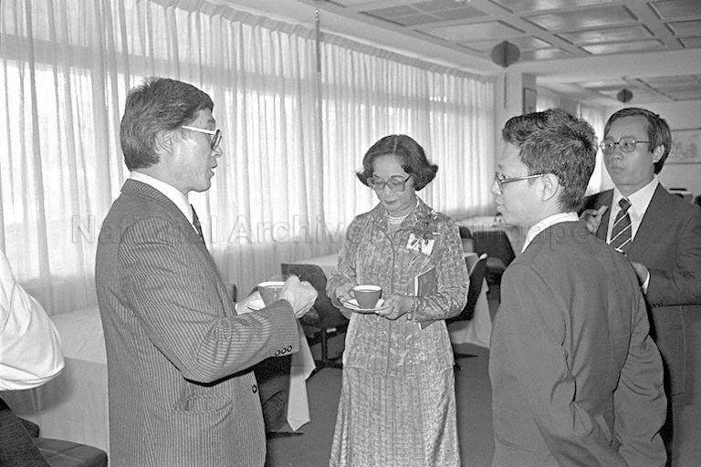 Minister of State for Culture Major Fong Sip Chee (left) in
