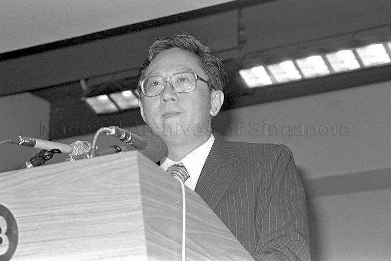 Minister of State for Labour Dr Wong Kwei Cheong speaking