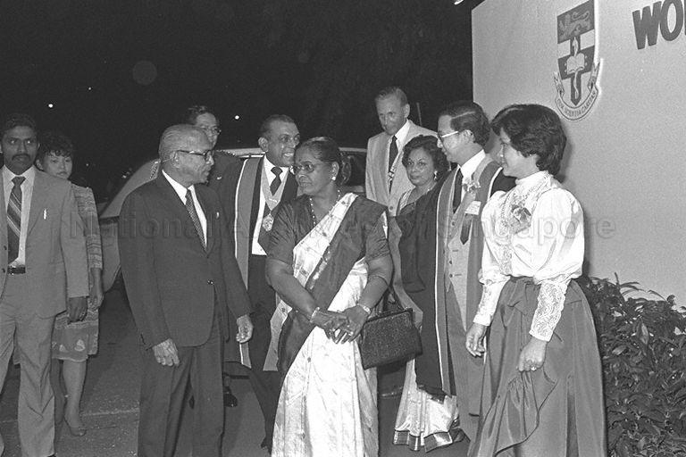 President Devan Nair and First Lady arriving for the 10th