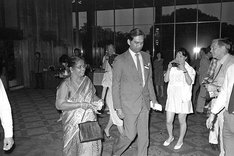 First Lady Mrs Devan Nair arriving for opening of seminar on