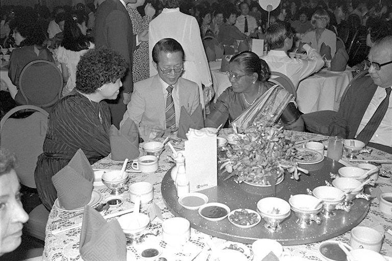 First Lady Mrs Devan Nair attending the 31st anniversary