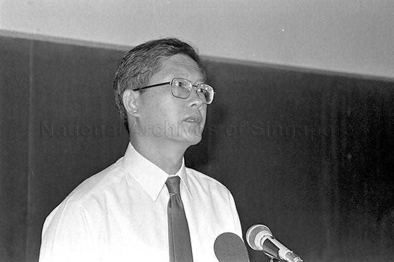 Minister of State for Education Dr Tay Eng Soon speaking at