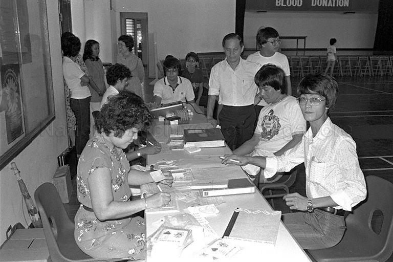 Donors undergoing registration and pre-donation screening