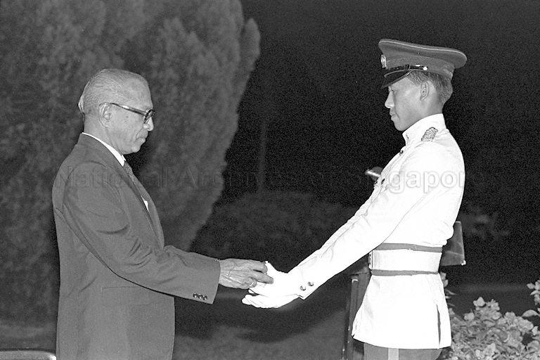 President C V Devan Nair presenting award to President's