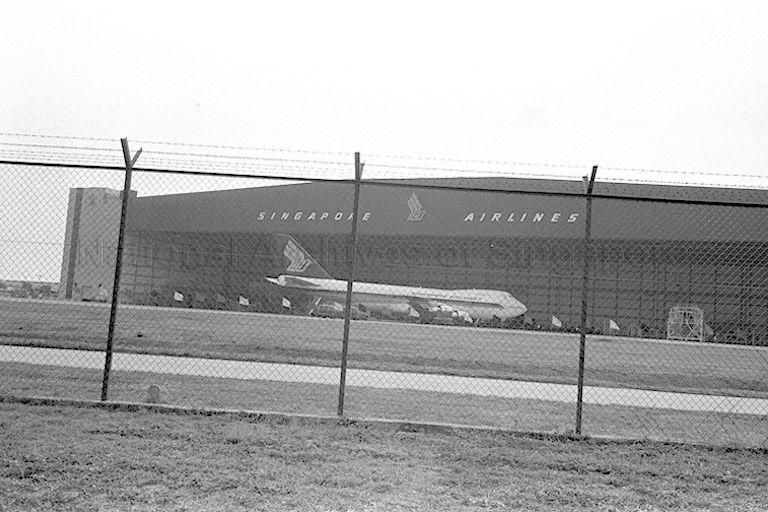 View of Singapore Airlines (SIA) aircraft at Changi Airport