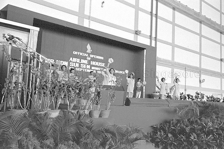Performance during official opening of Singapore Airlines'