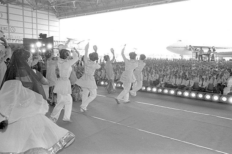 Performance during official opening of Singapore Airlines'