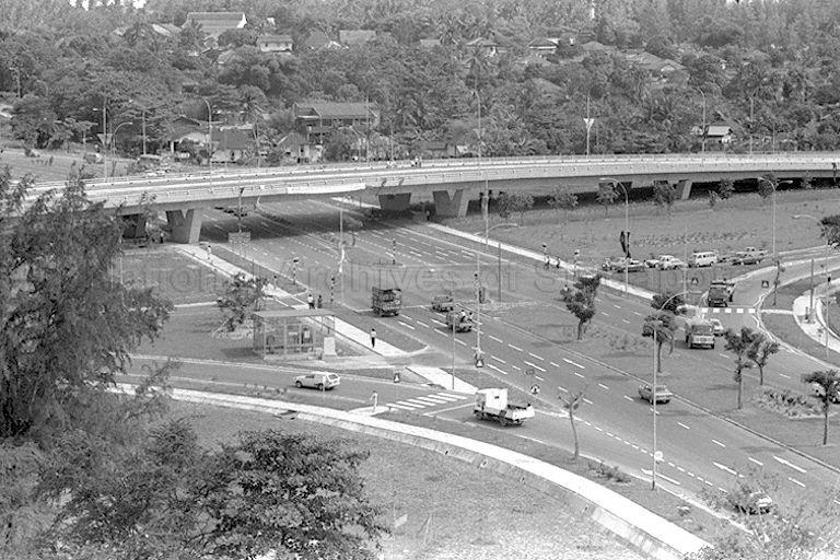 Flyover or interchange at Jalan Eunos along the eastern