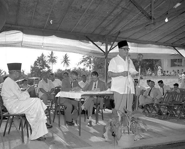 Official speaking during opening of Jalan Eunos Community
