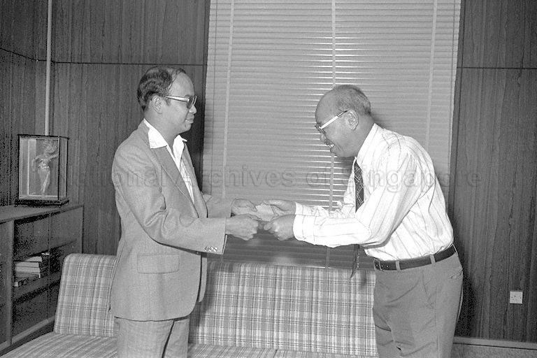 Parliamentary Secretary (Culture) Dr Ow Chin Hock (left)