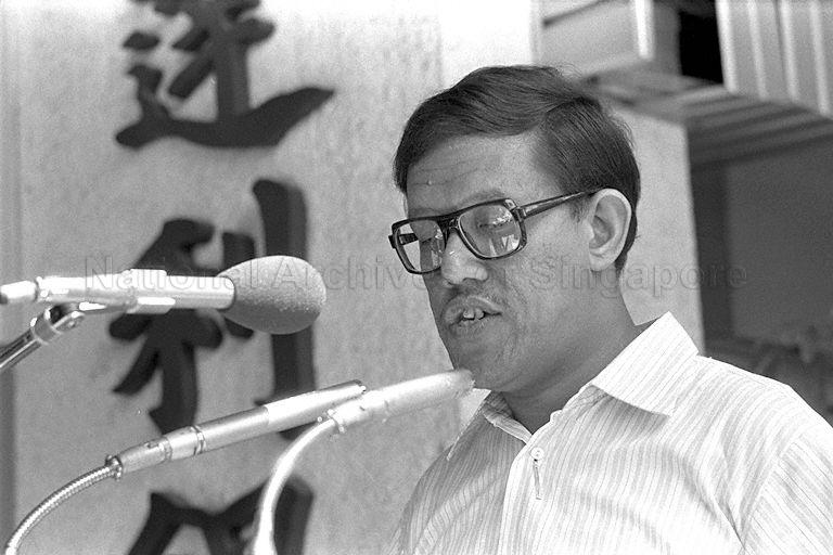 Acting Minister for Social Affairs Dr Ahmad Mattar speaking