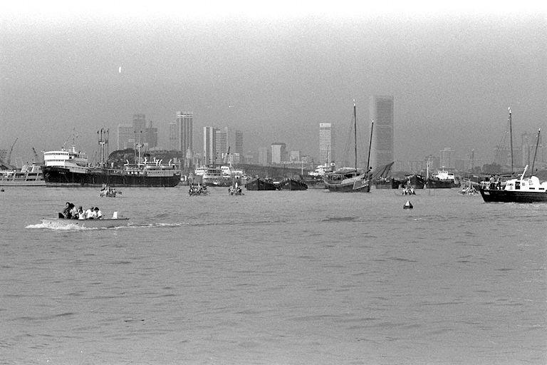 The 36-hour round-the-island Dragon Boat relay race at