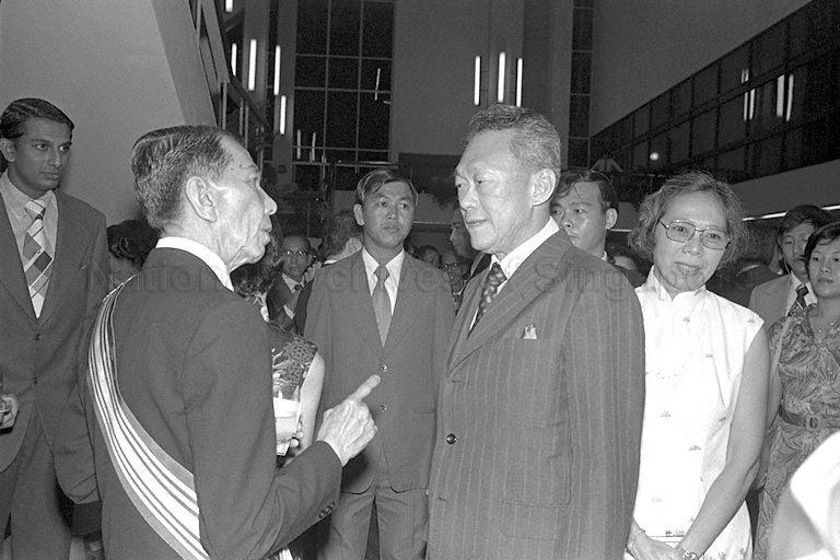 President Dr Benjamin Henry Sheares with Prime Minister and