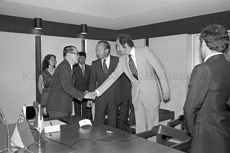 Minister for Finance Hon Sui Sen being introduced to
