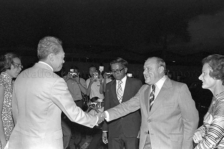 Prime Minister of New Zealand Robert Muldoon and Mrs Thea