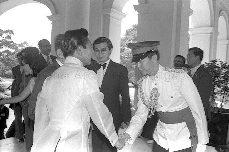 Philippine President Ferdinand Marcos, wearing a traditional