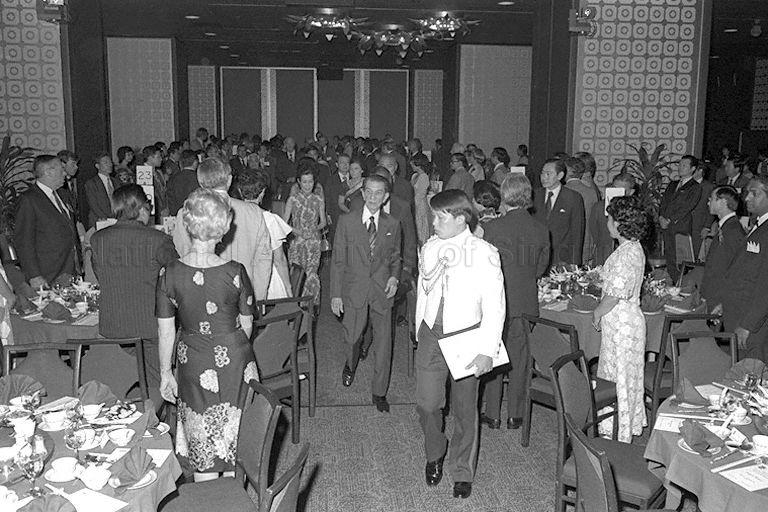 President Dr Benjamin Sheares arriving with the First Lady