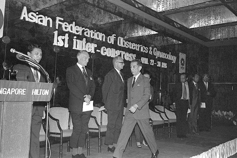 President Dr Benjamin Henry Sheares at opening of the four-