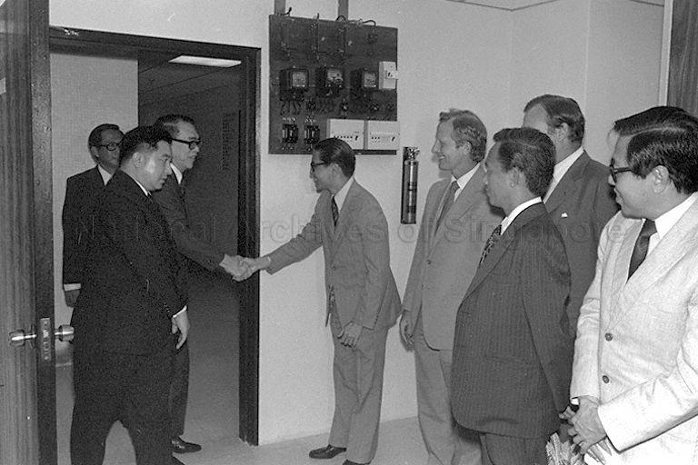 Minister for Finance Hon Sui Sen (third from left) arriving