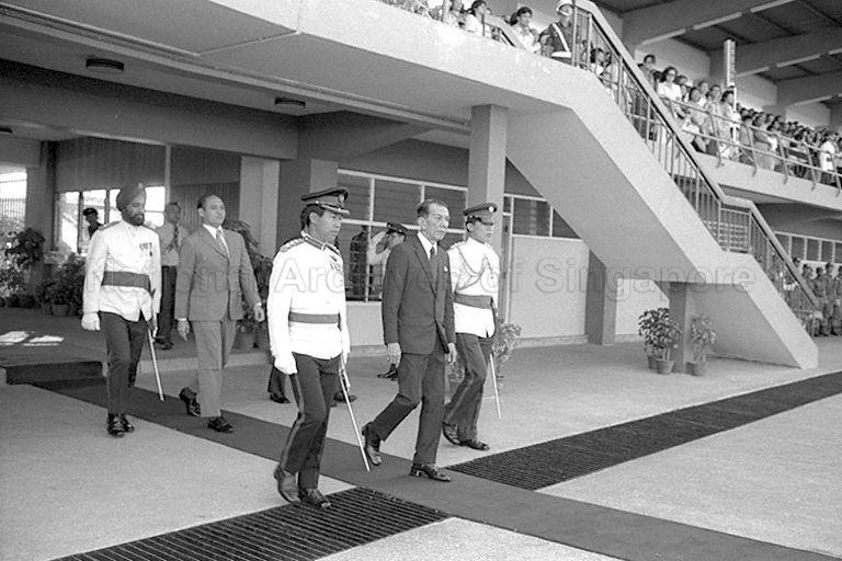 President Dr Benjamin Sheares arriving at the Singapore