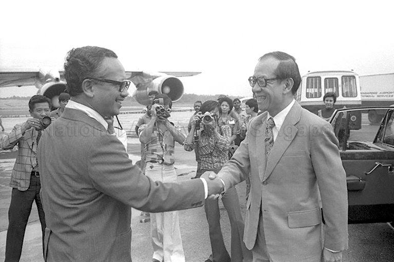 Attorney-General Tan Boon Teik (right) receiving Indonesian