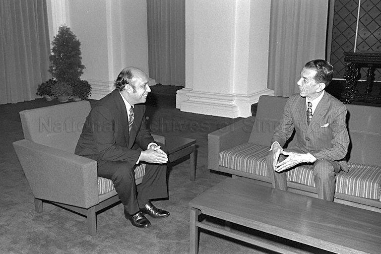 President Dr Benjamin Henry Sheares with El Salvadorâ€™s