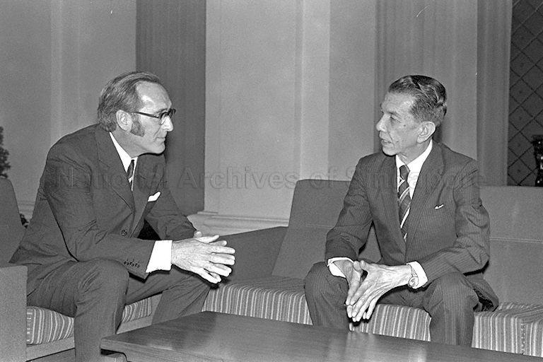 President Dr Benjamin Henry Sheares with Ambassador-