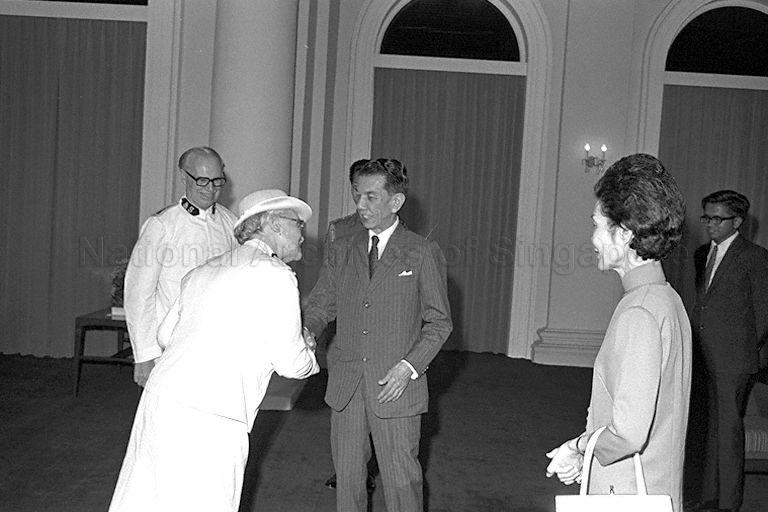 Mrs Janet Wiseman greeting President Dr Benjamin Henry