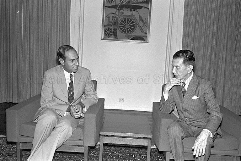 President Dr Benjamin Henry Sheares with Ambassador-