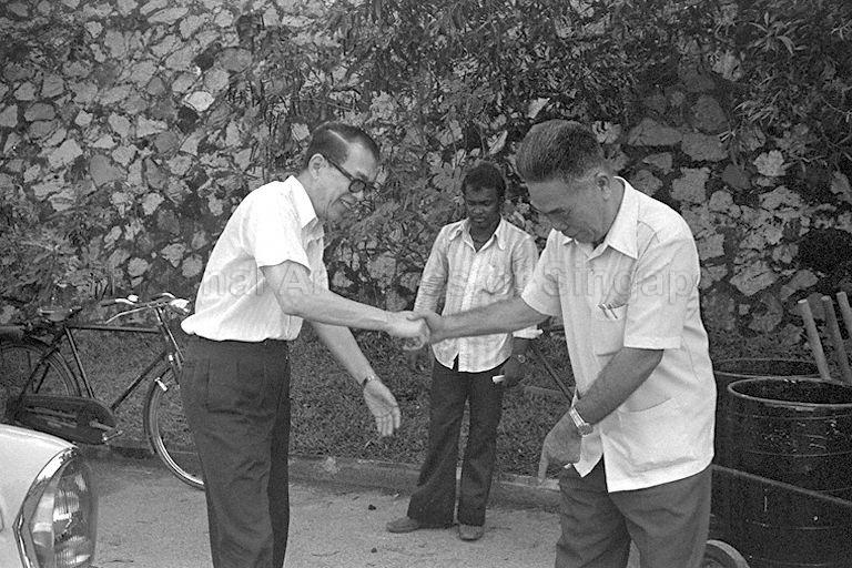 Minister for Finance Hon Sui Sen (left) arriving for the