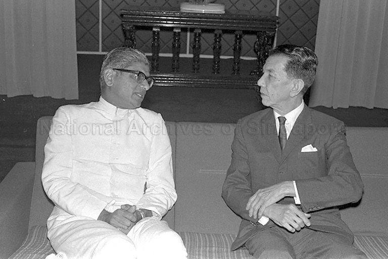 President Dr Benjamin Henry Sheares with Indian High