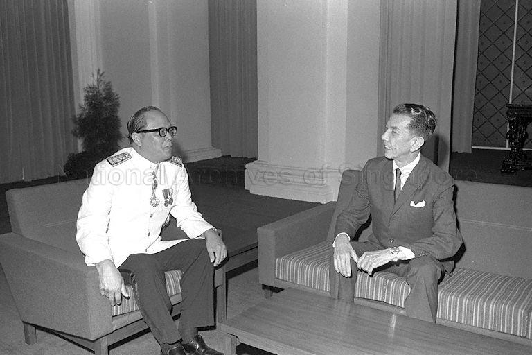 President Dr Benjamin Henry Sheares with Ambassador-