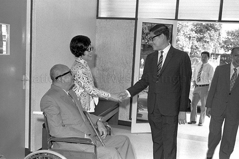 Philanthropist Datuk Lee Chee Shan (on wheelchair) and his