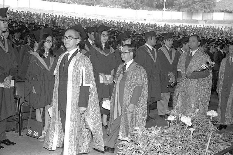 PRESIDENT DR BENJAMIN SHEARES OFFICIATES AT THE UNIVERSITY