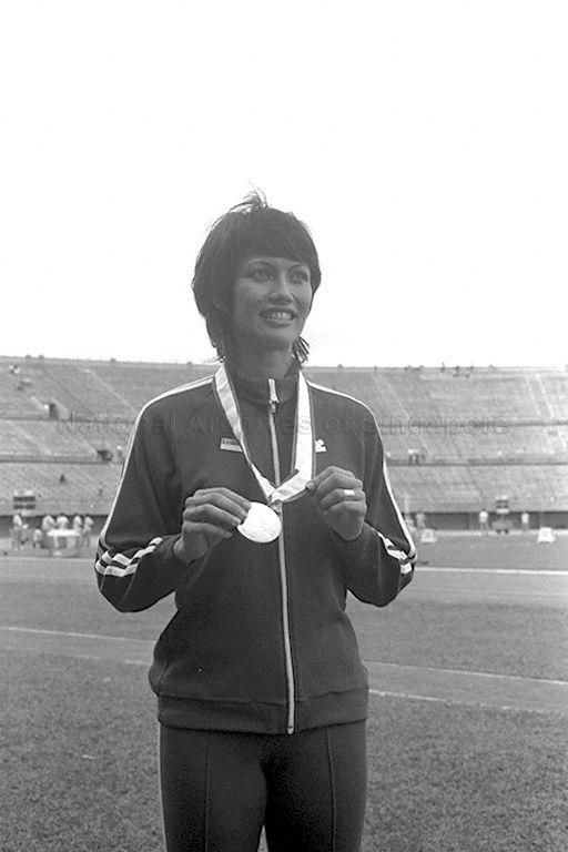 Heather Merican with her gold medal - the first won by