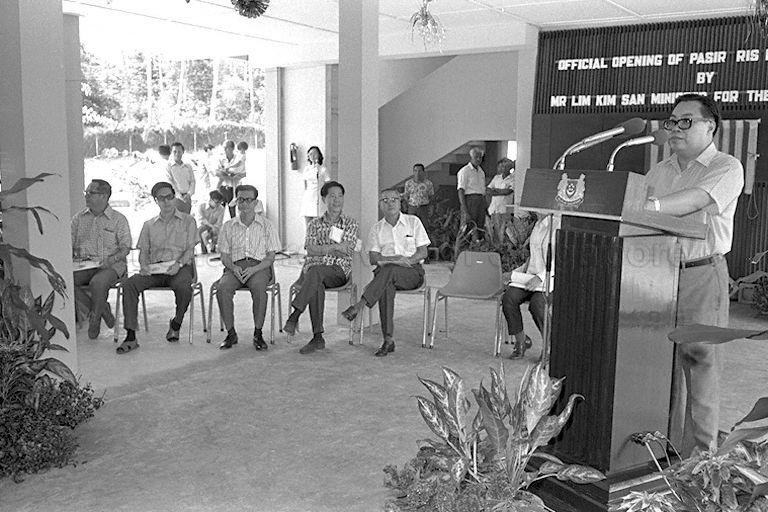 MINISTER FOR THE ENVIRONMENT LIM KIM SAN (SEATED, FIFTH FROM