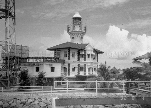 Sultan Shoal Lighthouse, built in 1896, is located on the