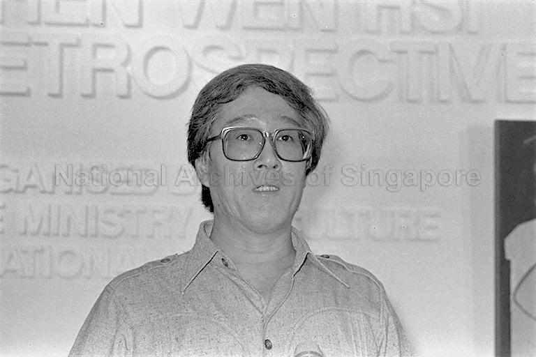 Minister of State for Culture Major Fong Sip Chee delivering