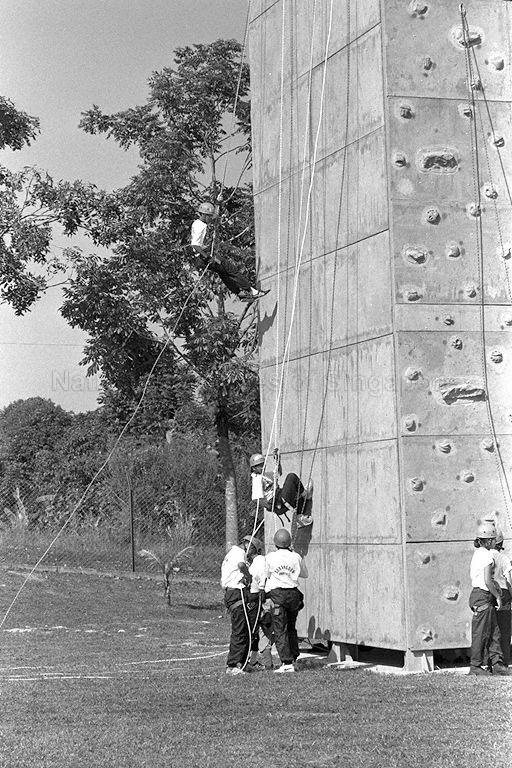 Climbing activity at climbing tower during the official
