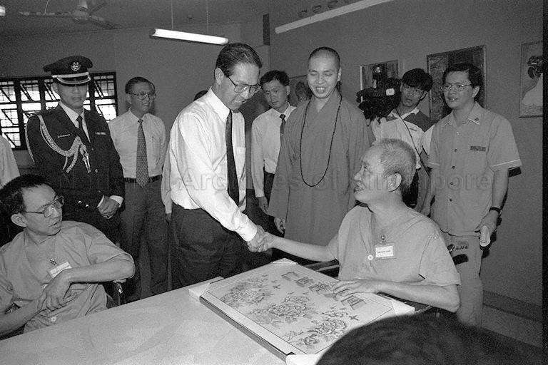President Ong Teng Cheong, joined by Chairman of Ren Ci