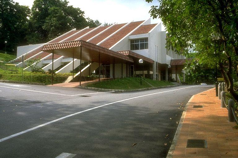 Exterior of Registry of Marriages building, Fort Canning