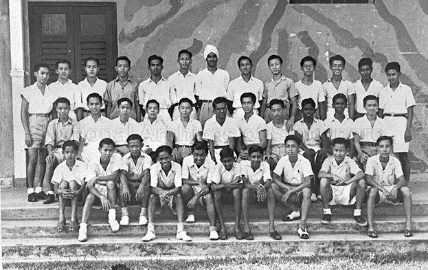 Group photograph of students from Standard 6B class, Raffles