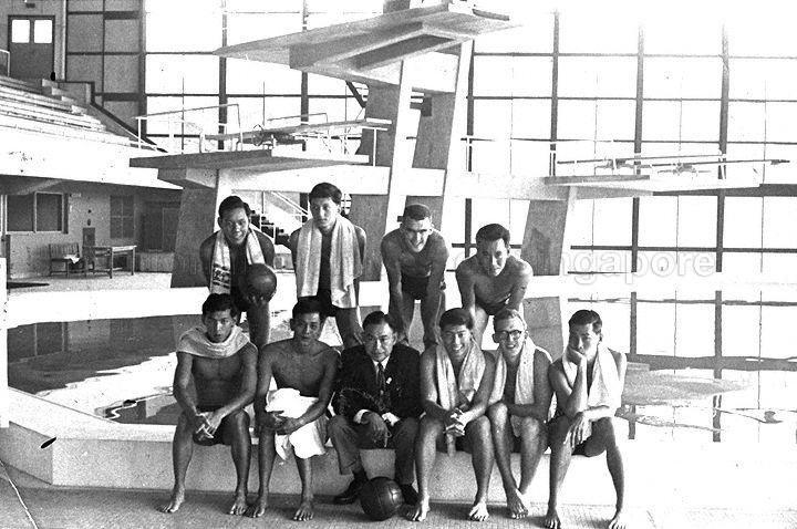 Group photograph of water polo team which represented