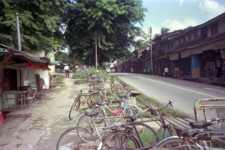 Chong Pang Village -- View of bicycles, a mode of transport